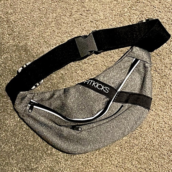 Fitkicks | Bags | Nwot Fitkicks Belt Bag Black Gray | Poshmark